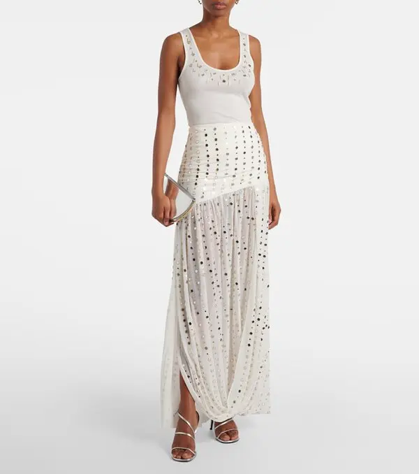 XU ZHI Embellished Tank Top