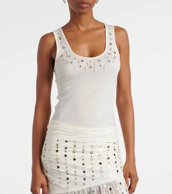 XU ZHI Embellished Tank Top