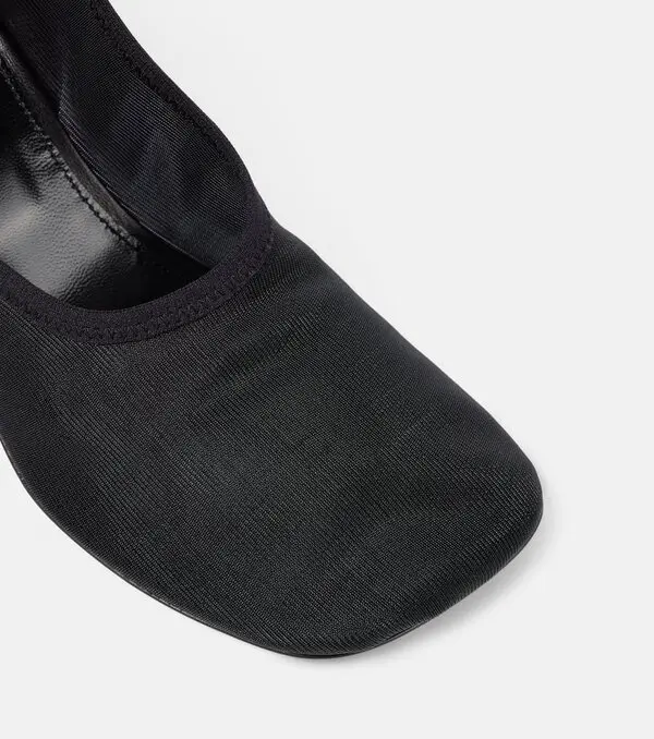 Dries Van Noten Ruffled Leather-trimmed Mesh Pumps