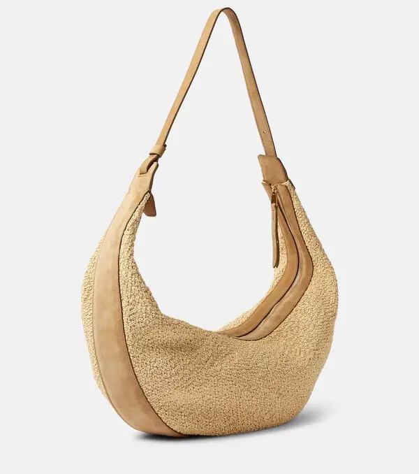 Khaite Augustina Raffia Shoulder Bag