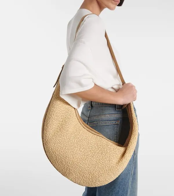 Khaite Augustina Raffia Shoulder Bag