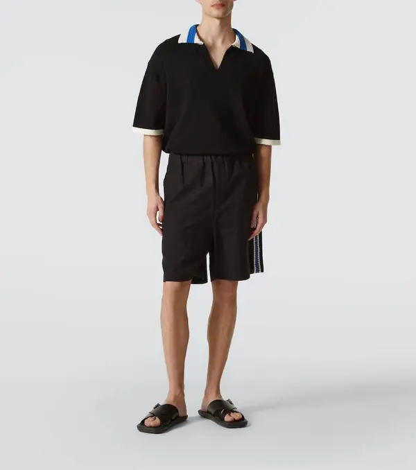 Commas Crochet-trimmed Shorts