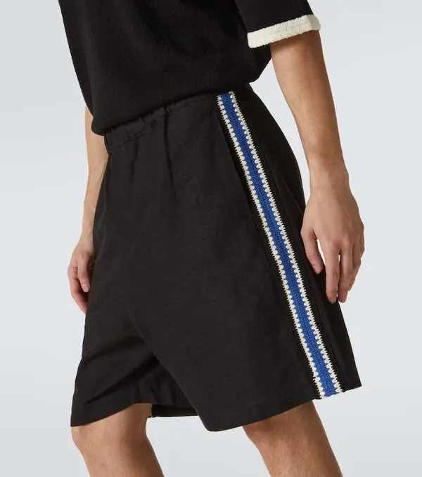 Commas Crochet-trimmed Shorts
