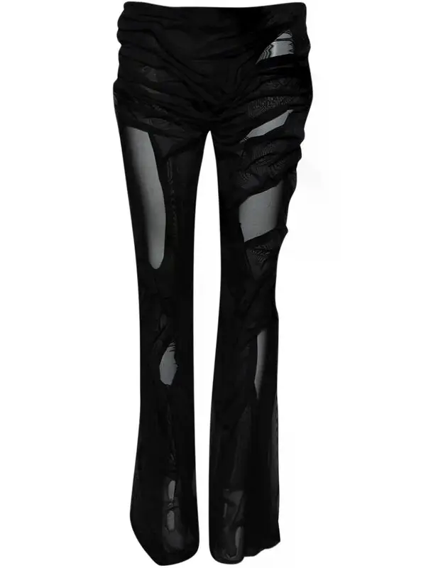 DI PETSA Hand-draped Wetlook Trousers