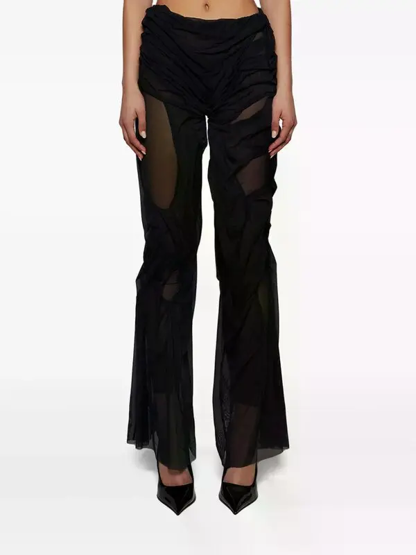 DI PETSA Hand-draped Wetlook Trousers