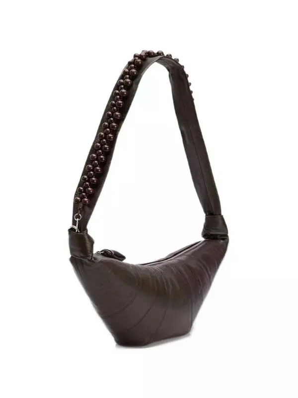 LEMAIRE Medium Pearls Croissant Shoulder Bag - Brown