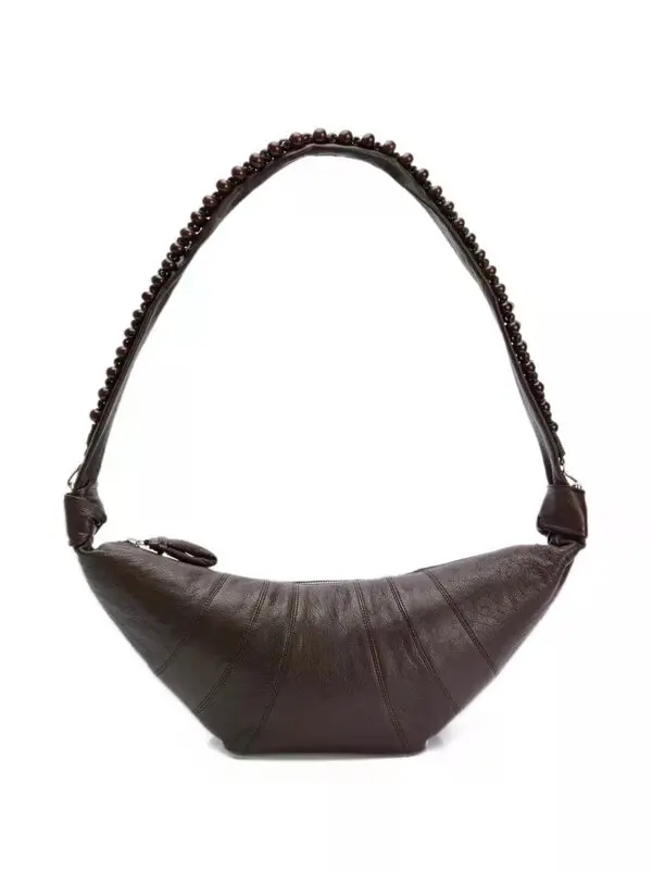 LEMAIRE Medium Pearls Croissant Shoulder Bag - Brown
