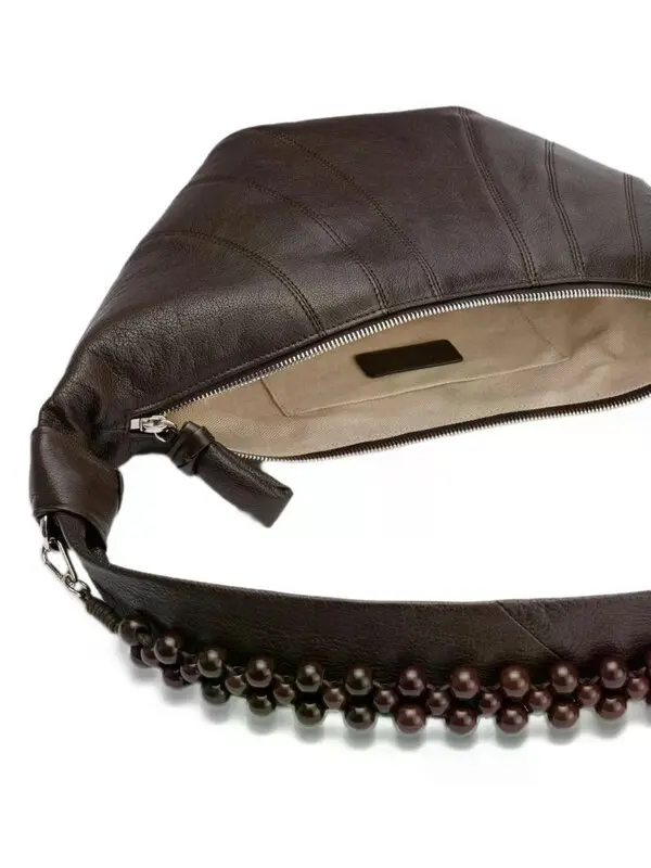 LEMAIRE Medium Pearls Croissant Shoulder Bag - Brown