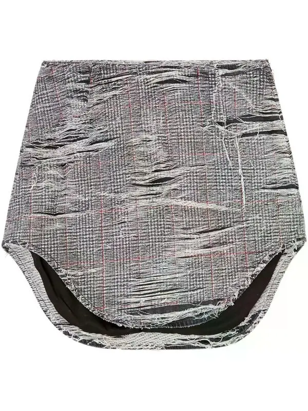 DIESEL® Prince Of Wales Check Cotton Skirt