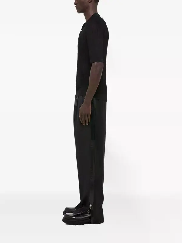 Helmut Lang Ribbed-knit Polo Shirt