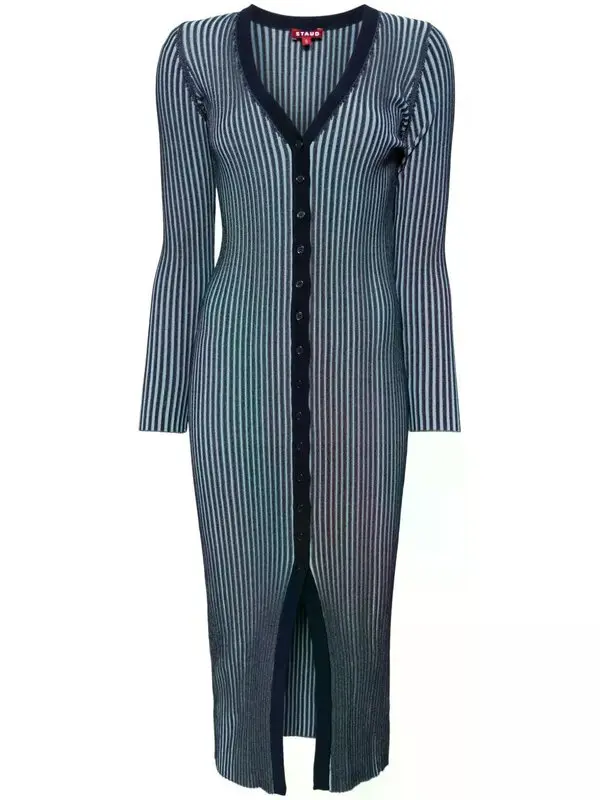 Staud Shoko Midi Dress - Blue