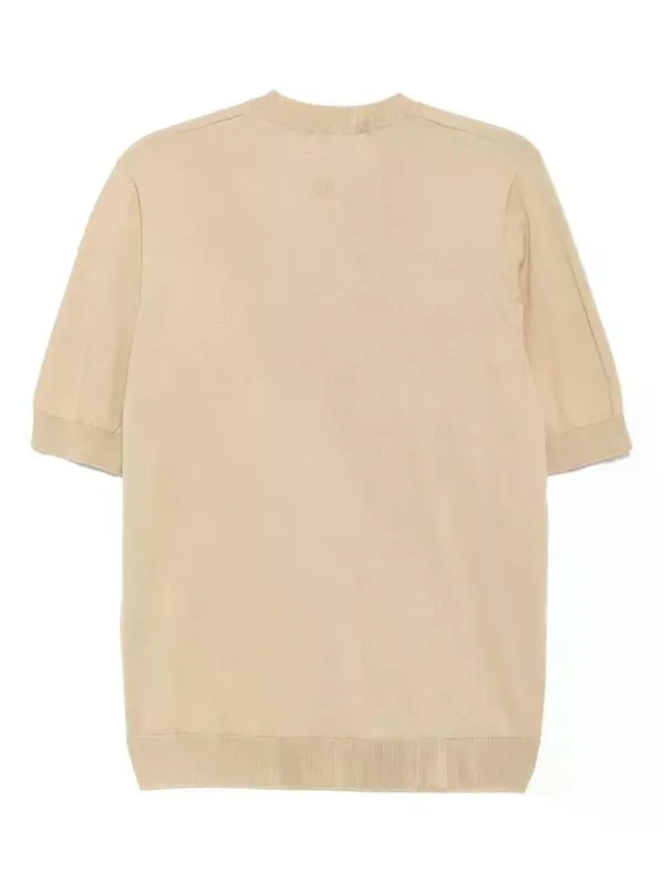 LARDINI Cotton T-shirt - Brown