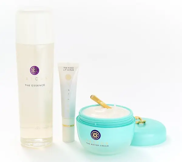 TATCHA Jumbo Water Cream, Essence, And Kissu Lip Scrub - One-color