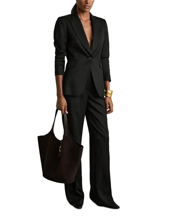 REISS Tailored Single-breasted Blazer - Black