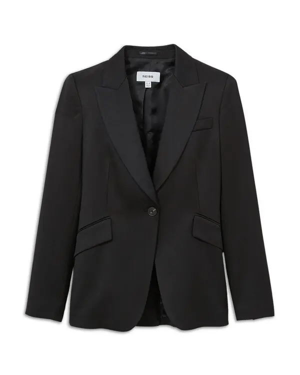 REISS Tailored Single-breasted Blazer - Black