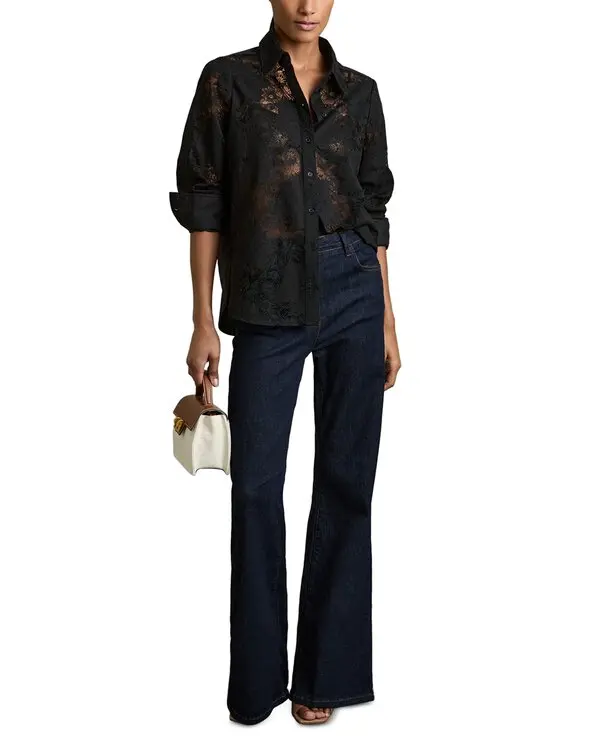 REISS Lace Front Shirt
