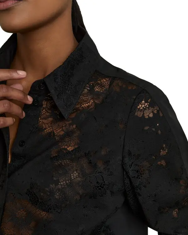 REISS Lace Front Shirt