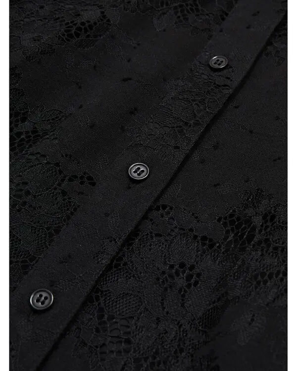 REISS Lace Front Shirt