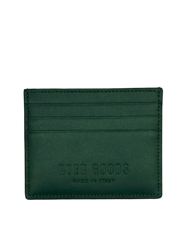 HYER GOODS Italian Leather Certo Card Wallet - Emerald Green