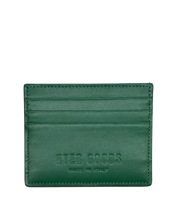 HYER GOODS Italian Leather Certo Card Wallet - Green