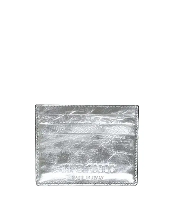 HYER GOODS Italian Leather Certo Card Wallet - Silver
