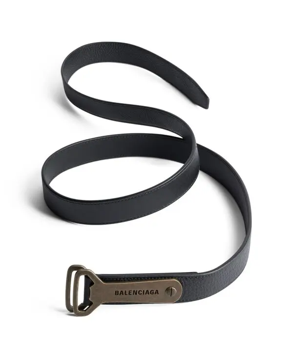Balenciaga Bottle Opener D Ring Belt - Black