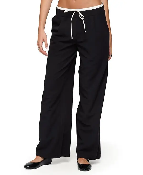 EDIKTED Drawstring Pants - Black