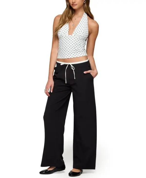 EDIKTED Drawstring Pants - Black