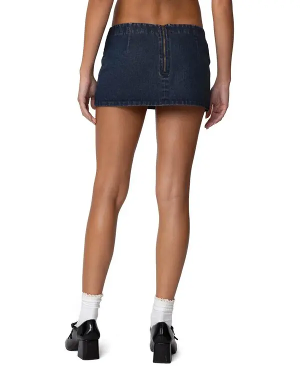 EDIKTED Sky Denim Mini Skort