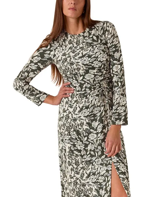 Whistles Cut Stems Ruched Side Dress