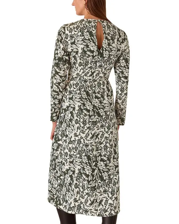 Whistles Cut Stems Ruched Side Dress