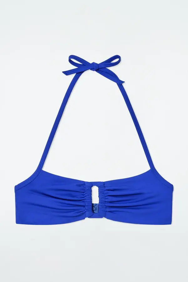 Cos Gathered Cutout Bikini Top - Blue