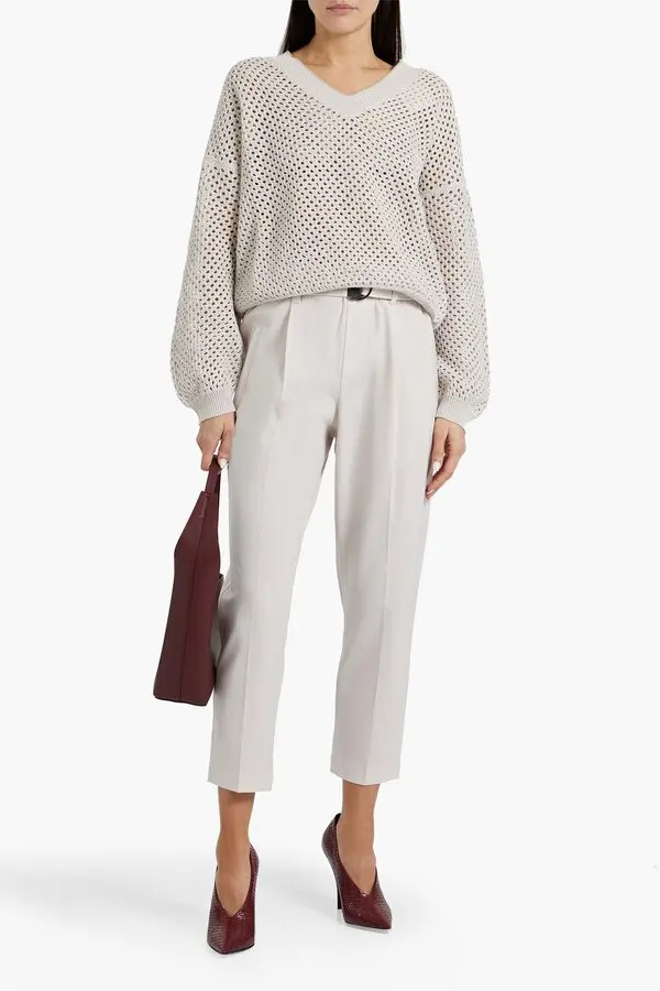 Brunello Cucinelli Open-knit Cotton Sweater
