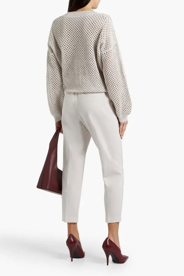 Brunello Cucinelli Open-knit Cotton Sweater