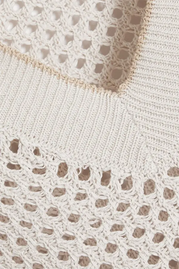 Brunello Cucinelli Open-knit Cotton Sweater