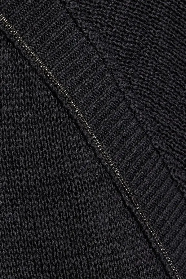 Brunello Cucinelli Bead-embellished Cotton Mini Dress