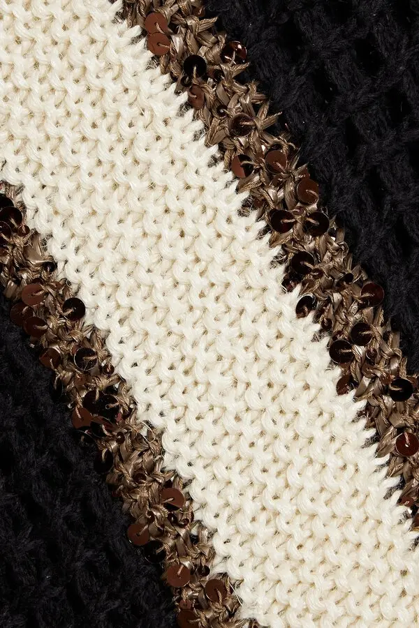 Brunello Cucinelli Sequin-embellished Jute-blend Sweater