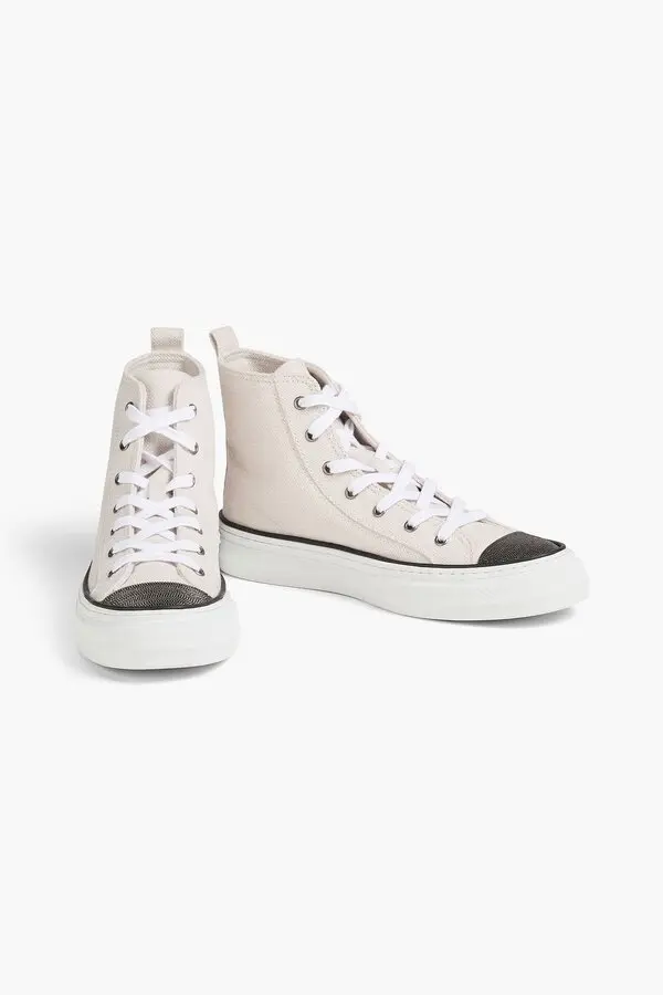 Brunello Cucinelli Canvas High-top Sneakers