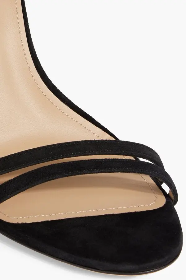 FERRAGAMO Ines X5 Suede Sandals - Black
