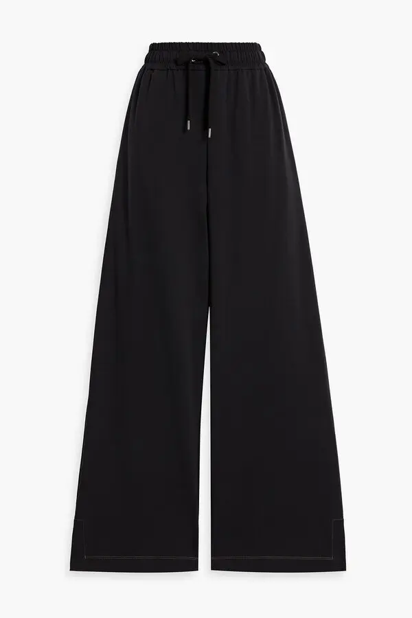 Brunello Cucinelli Bead-embellished Cotton-blend Track Pants - Black