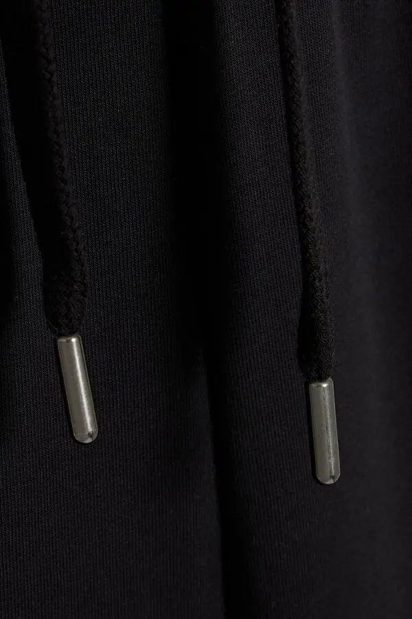 Brunello Cucinelli Bead-embellished Cotton-blend Track Pants - Black