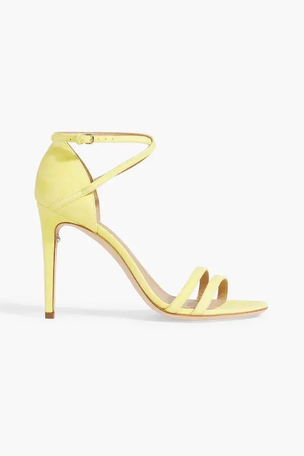 FERRAGAMO Ines X5 Suede Sandals - Pastel Yellow