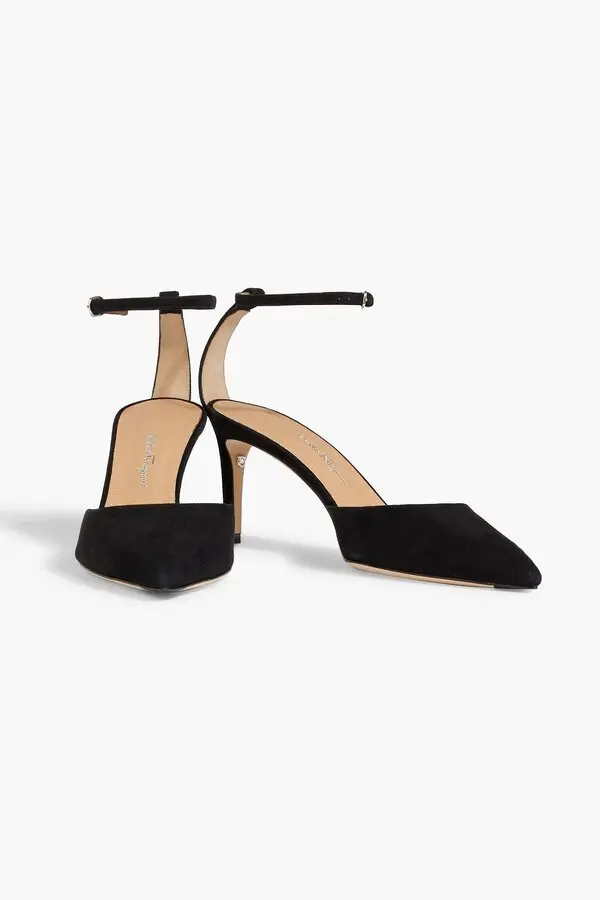FERRAGAMO Iman Suede Pumps - Black