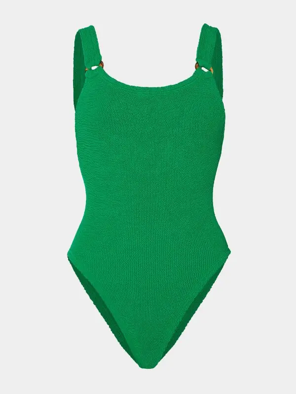 Hunza G Domino One-piece Swimsuit - Emerald