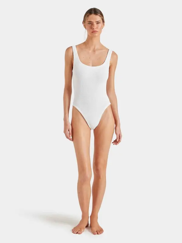 Hunza G Square Neck One Piece Swimsuit