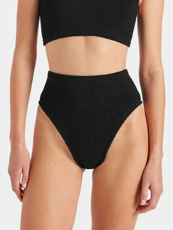 Hunza G High-waisted Bikini Bottom - Black
