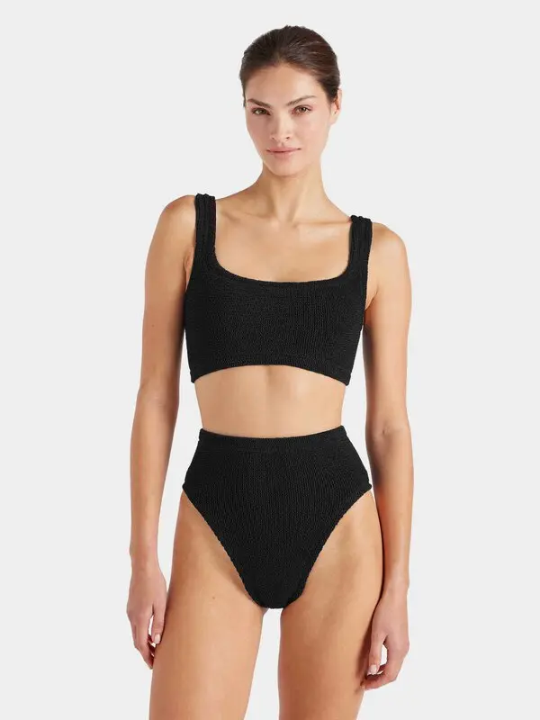 Hunza G High-waisted Bikini Bottom - Black