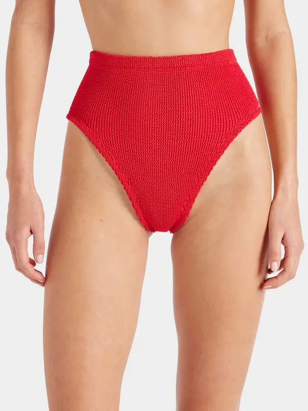 Hunza G High-waist Bikini Bottom - Red