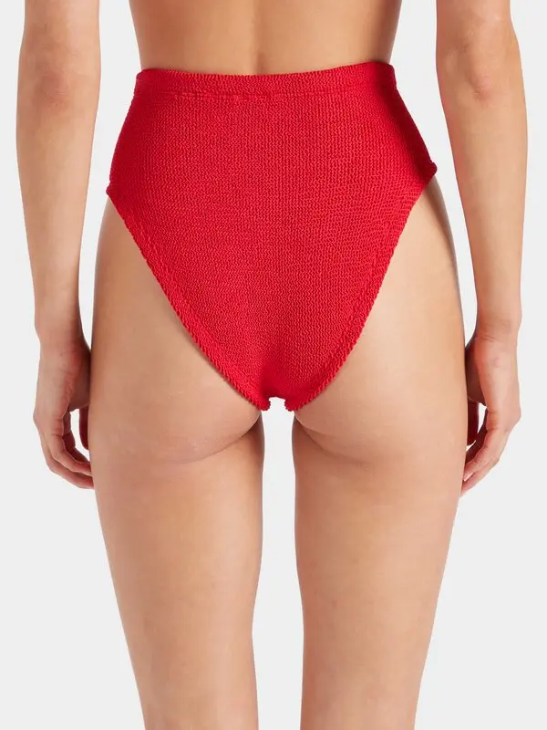 Hunza G High-waist Bikini Bottom - Red