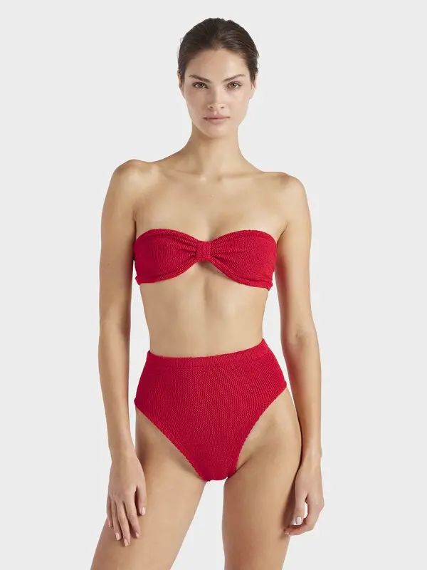 Hunza G High-waist Bikini Bottom - Red